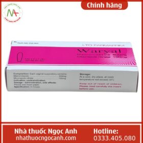 Viên đặt Waryal là thuốc gì, có tác dụng gì, giá bao nhiêu, mua ở đâu