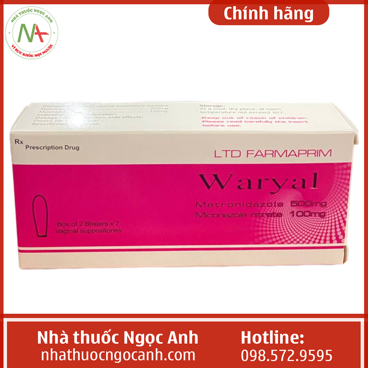 Thuốc đặt âm đạo Waryal mua ở đâu chính hãng? Giá bao nhiêu?