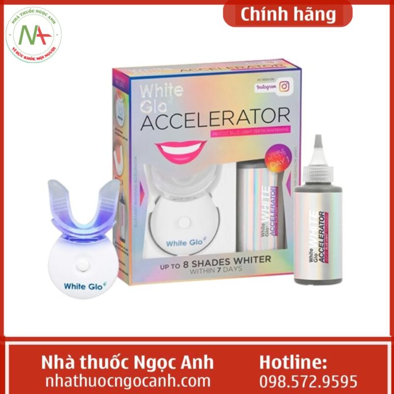 Máy làm trắng răng White Glo Accelerator review, giá bao nhiêu, mua ở đâu