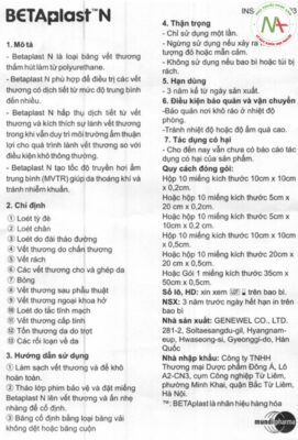 Miếng dán hút dịch vết thương Betaplast N giá bao nhiêu, mua ở đâu?