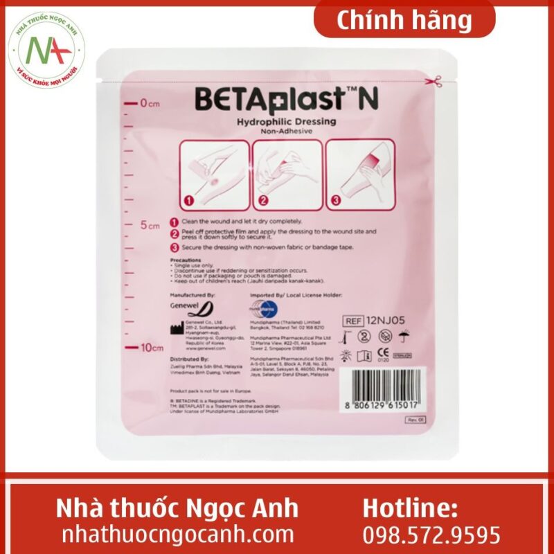 Miếng dán hút dịch vết thương Betaplast N giá bao nhiêu, mua ở đâu?