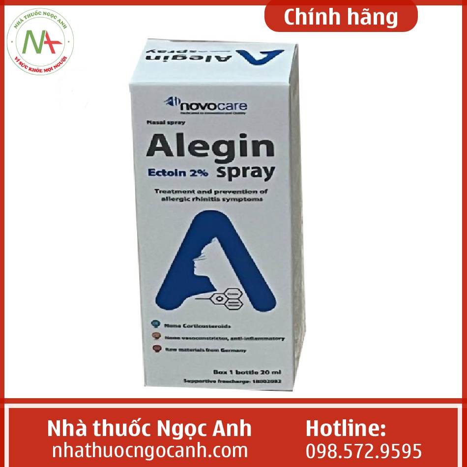 Thuốc Alegin Spray là gì? Công dụng, cách dùng? Mua ở đâu? Giá bao nhiêu?
