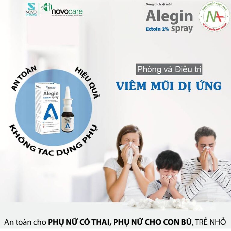 Thuốc xịt mũi Alegin Spray có tác dụng gì, mua ở đâu, giá bao nhiêu