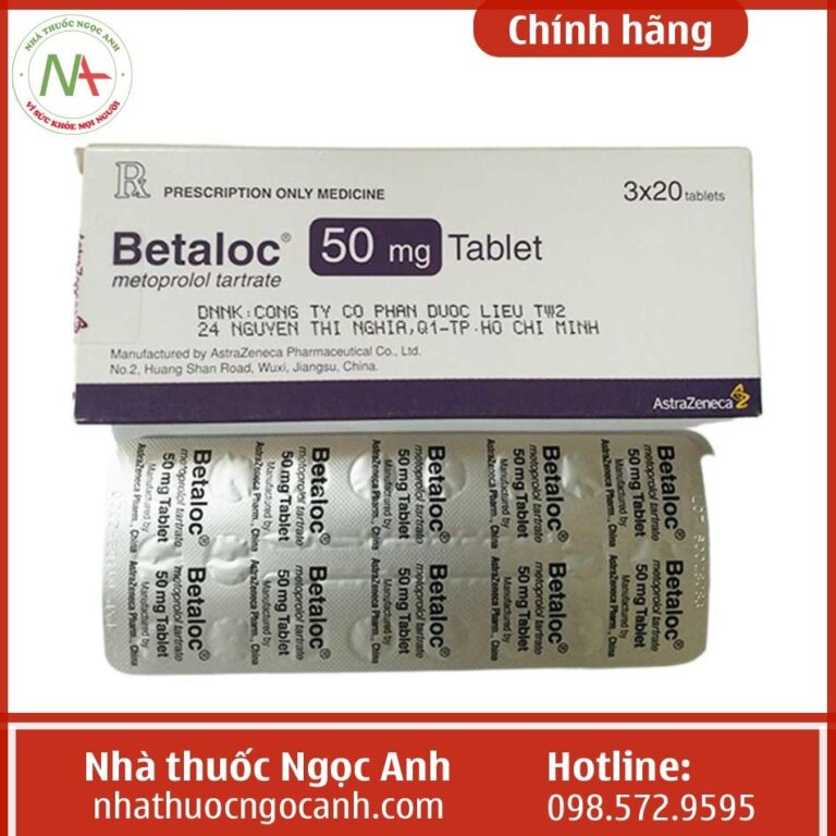 Thuốc Betaloc 50mg Tablet là thuốc gì, mua ở đâu, giá bao nhiêu?