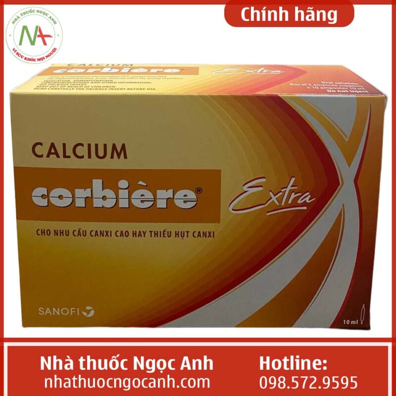 Thuốc Calcium Corbiere Extra 10ml 30 ống giá bao nhiêu, mua ở đâu