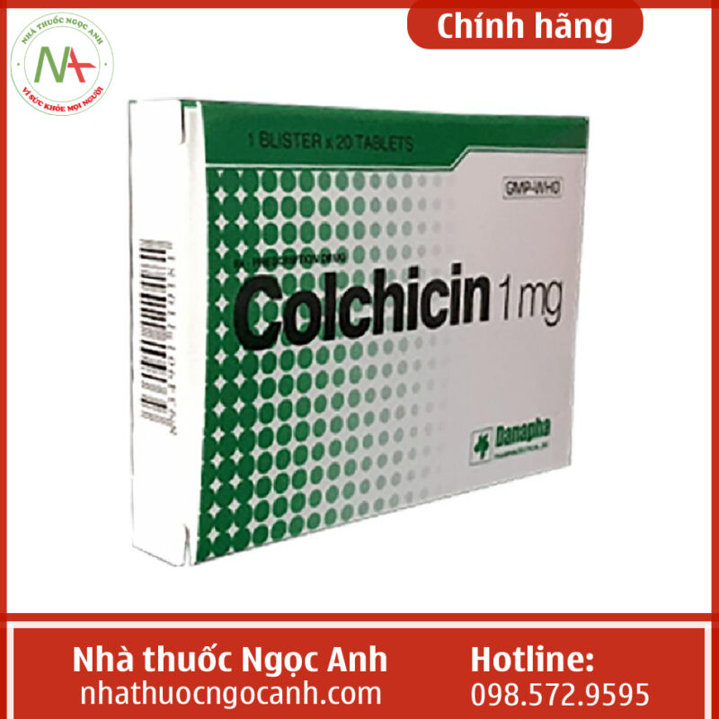 Thuốc Colchicin 1mg Danapha là thuốc gì, mua ở đâu, giá bao nhiêu