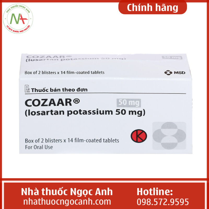 Thuốc Cozaar 50mg là thuốc gì, có tác dụng gì, giá bao nhiêu, mua ở đâu