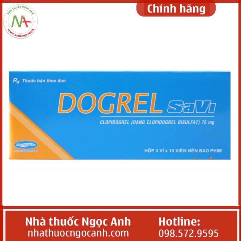 Thuốc Dogrel SaVi 75mg là thuốc gì, giá bao nhiêu, mua ở đâu, tác dụng gì