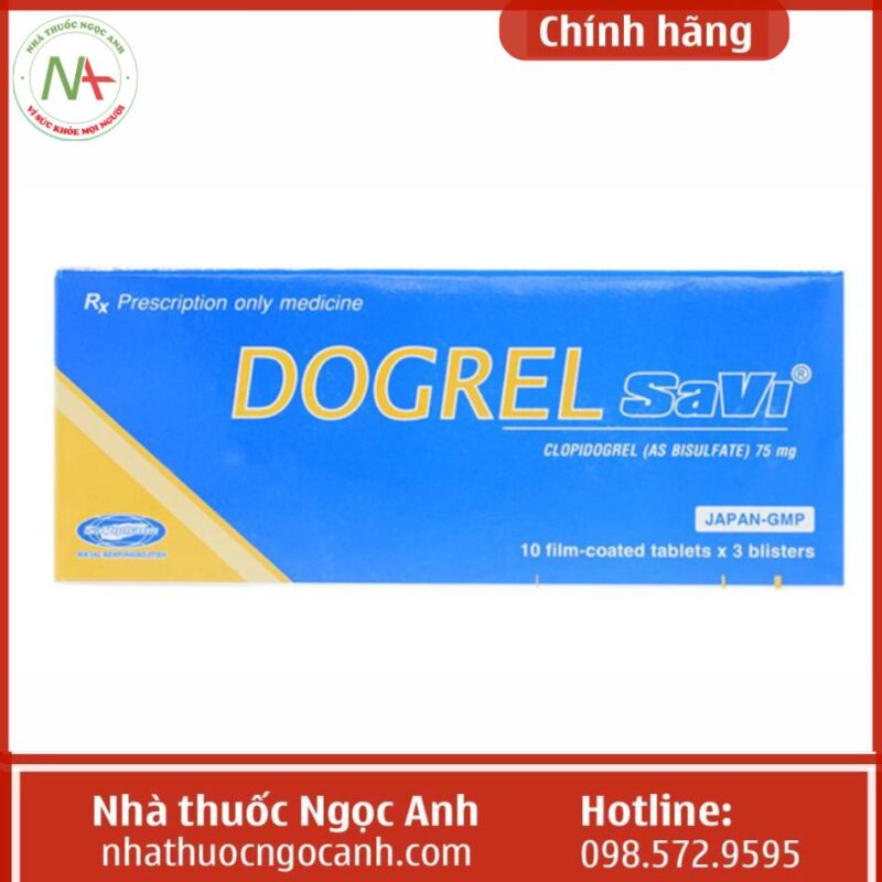 Thuốc Dogrel SaVi 75mg là thuốc gì, giá bao nhiêu, mua ở đâu, tác dụng gì