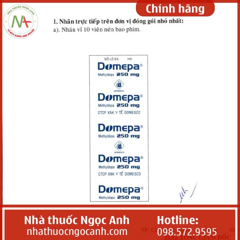 Thuốc Domepa 250mg có tác dụng gì, giá bao nhiêu, mua ở đâu?