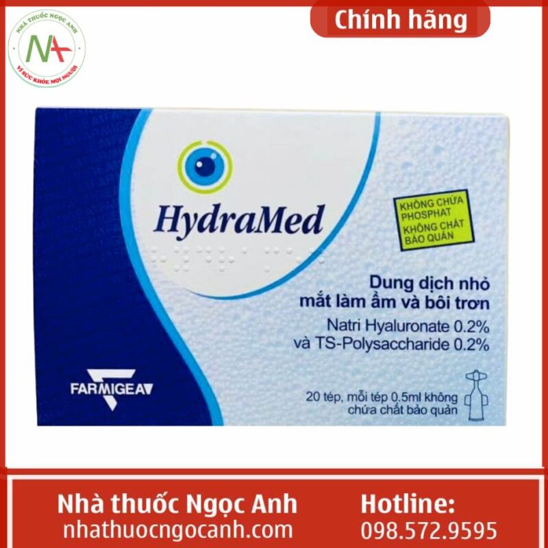 Thuốc nhỏ mắt HydraMed có tác dụng gì, giá bao nhiêu, mua ở đâu