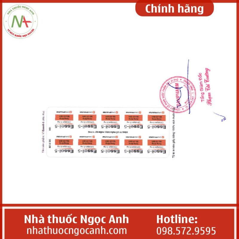 Thuốc Esseil-5 (hộp 10 vỉ x 10 viên) có giá bao nhiêu, mua ở đâu?