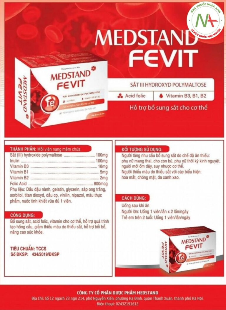 Thuốc Medstand fevit là thuốc gì, có tác dụng gì, giá bao nhiêu, mua ở đâu?