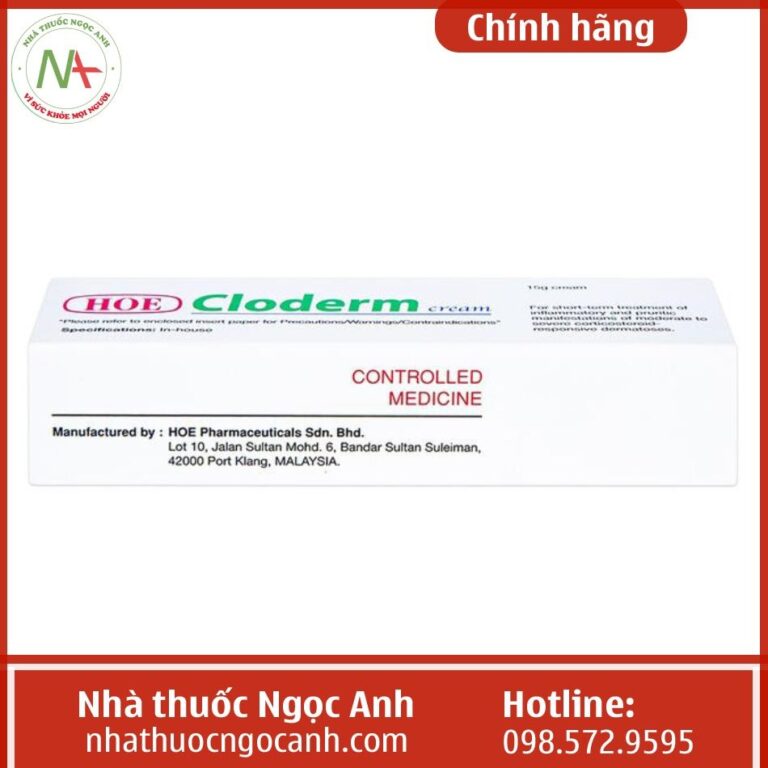 Thuốc HOE Cloderm Cream 15G là thuốc gì, giá bao nhiêu, mua ở đâu