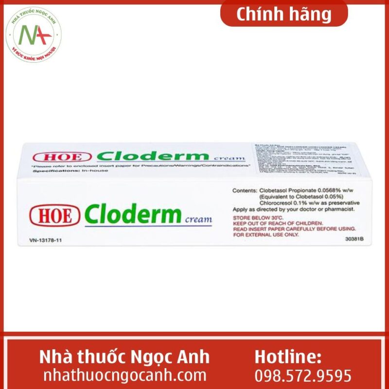 Thuốc HOE Cloderm Cream 15G là thuốc gì, giá bao nhiêu, mua ở đâu