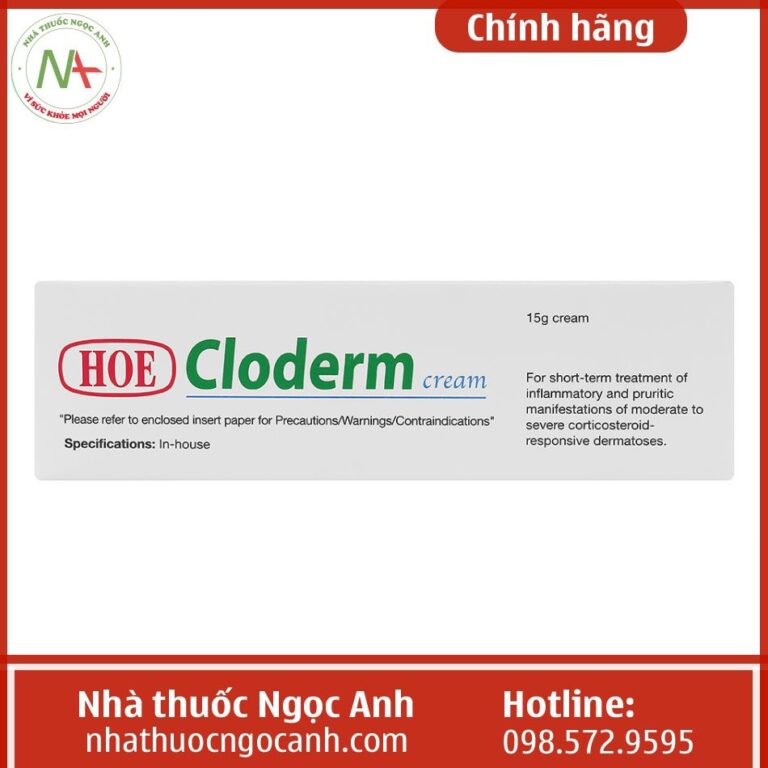 Thuốc HOE Cloderm Cream 15G là thuốc gì, giá bao nhiêu, mua ở đâu