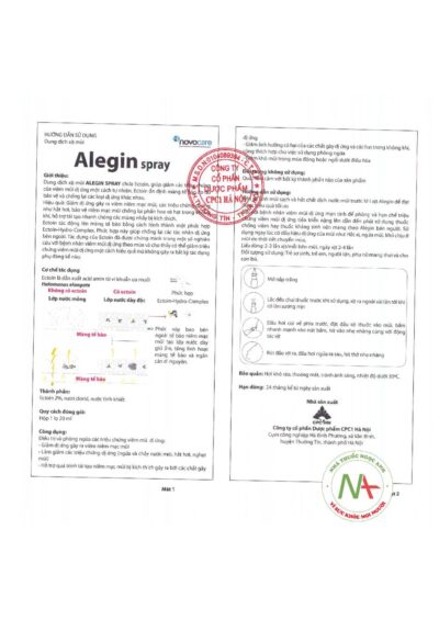 Thuốc xịt mũi Alegin Spray có tác dụng gì, mua ở đâu, giá bao nhiêu