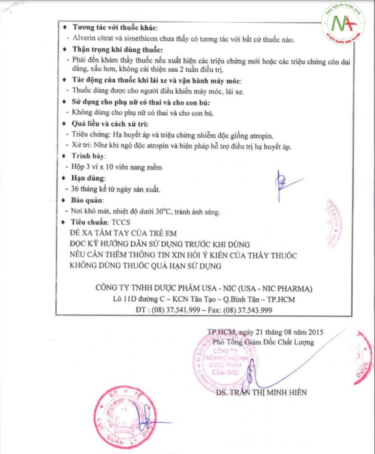 Thuốc Simenic là thuốc gì, có tác dụng gì, mua ở đâu, giá bao nhiêu?