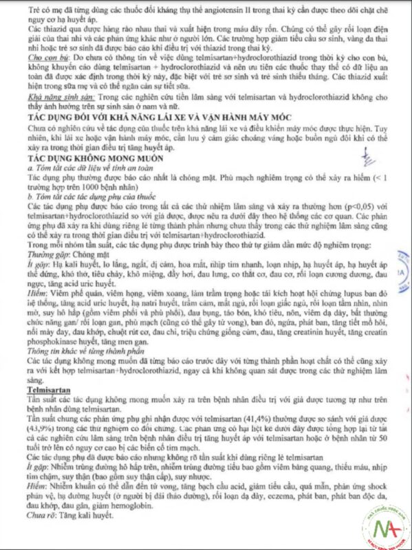 Thuốc Teli H (telmisartan+hydroclorothiazid) mua ở đâu, giá bao nhiêu?
