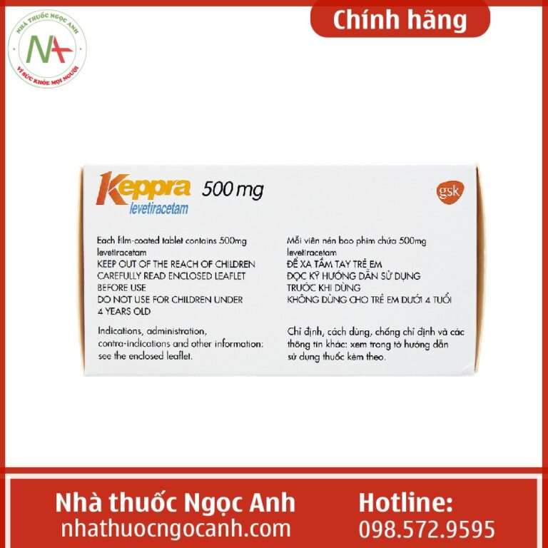 Thuốc Keppra 500mg là thuốc gì, tác dụng phụ, mua ở đâu, giá bao nhiêu