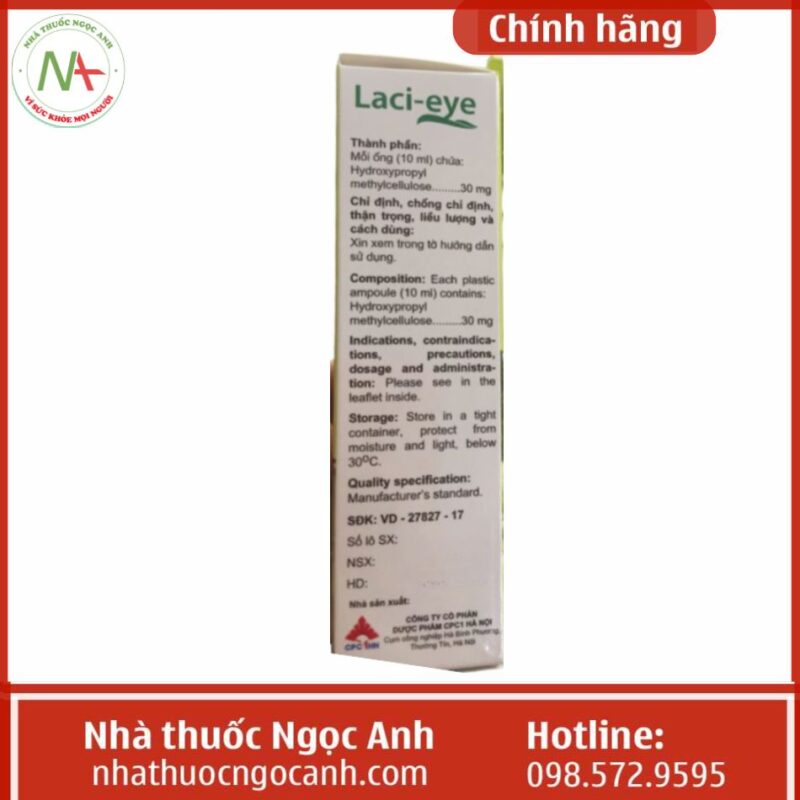 Thuốc nhỏ mắt Laci-Eye có tốt không, giá bao nhiêu, mua ở đâu?
