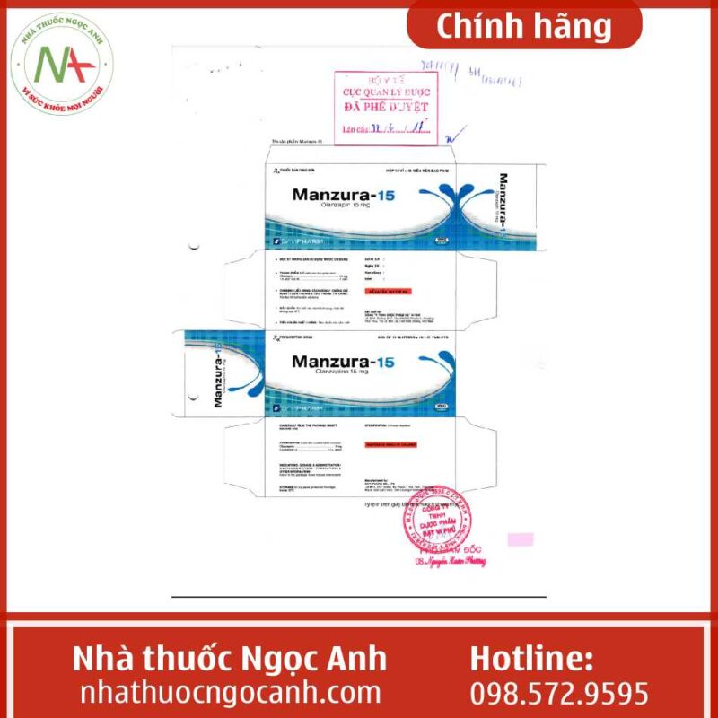 Thuốc Manzura-15 là thuốc gì, tác dụng gì, mua ở đâu, giá bao nhiêu?