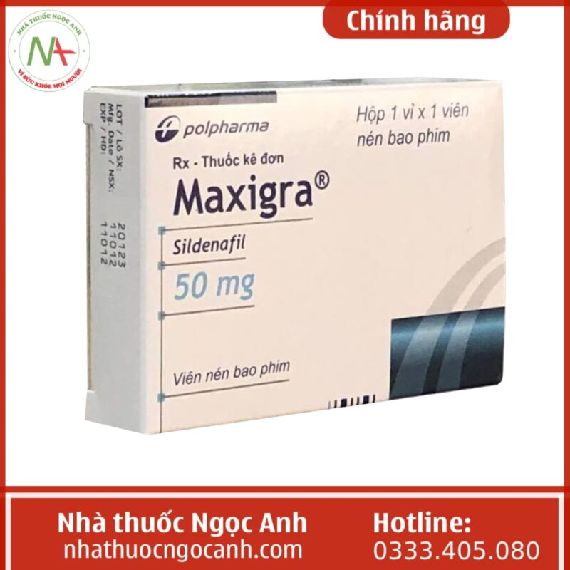 Thuốc Maxigra 50mg là thuốc gì, tác dụng gì, giá bao nhiêu, mua ở đâu?