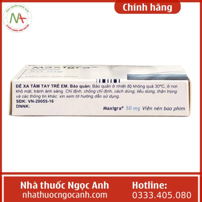 Thuốc Maxigra 50mg là thuốc gì, tác dụng gì, giá bao nhiêu, mua ở đâu?