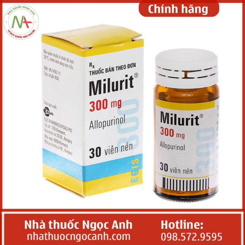 Thuốc Milurit allopurinol 300mg là thuốc gì, giá bao nhiêu, mua ở đâu
