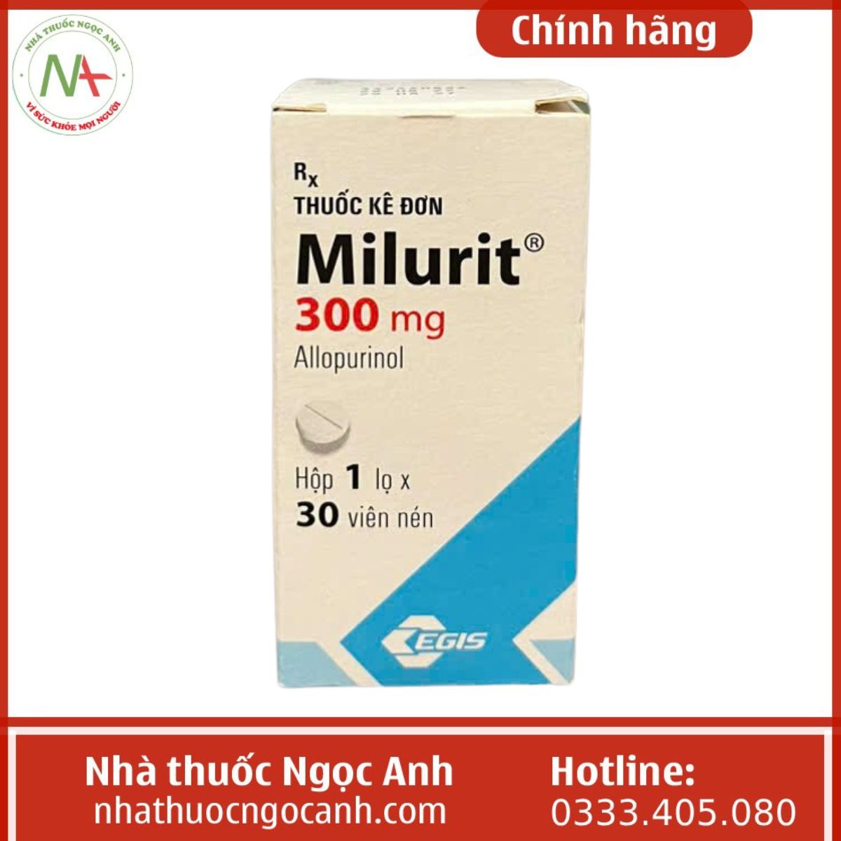 Thuốc Milurit allopurinol 300mg là thuốc gì, giá bao nhiêu, mua ở đâu