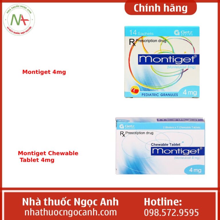Thuốc Montiget 4mg dạng cốm liều dùng, mua ở đâu, giá bao nhiêu