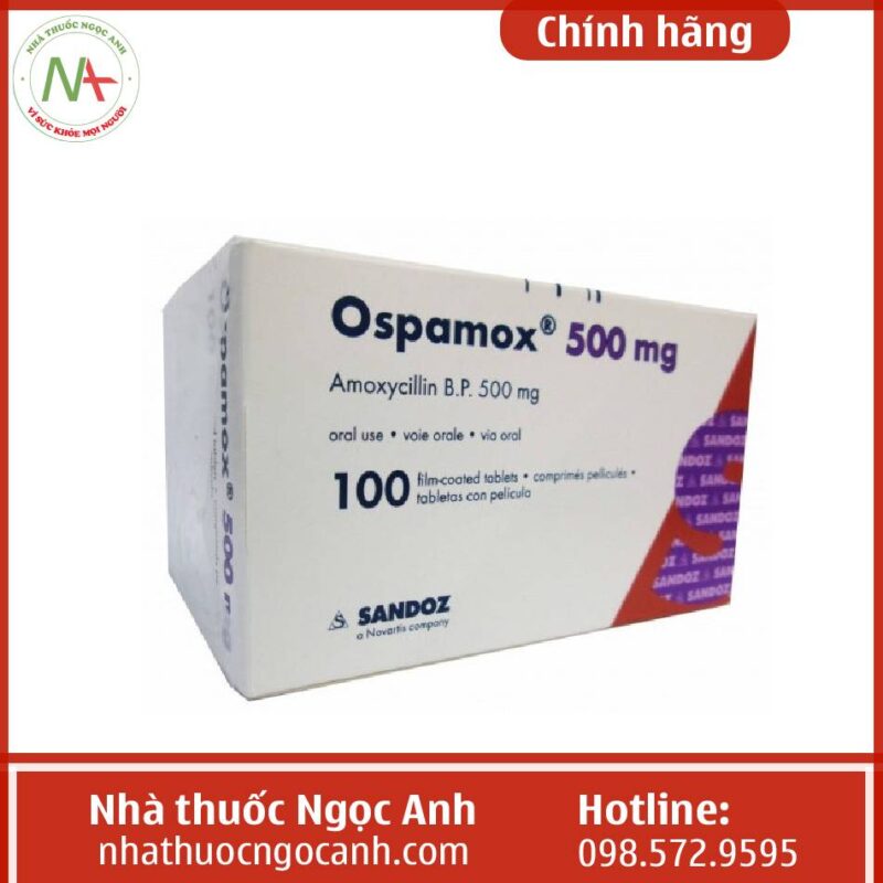 Thuốc Ospamox 500mg có tác dụng gì, giá bao nhiêu, mua ở đâu?