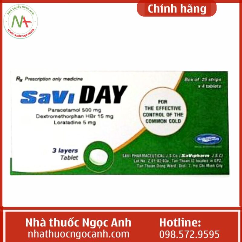Thuốc SaVi Day là thuốc gì, giá bao nhiêu, mua ở đâu, tác dụng gì