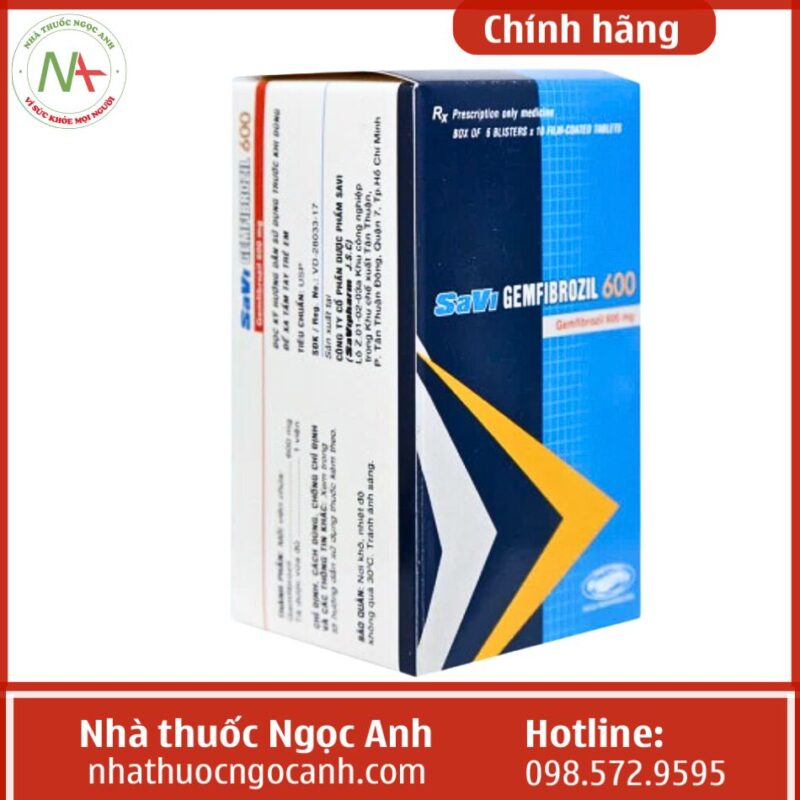 Thuốc SaVi Gemfibrozil 600 là thuốc gì, giá bao nhiêu, mua ở đâu