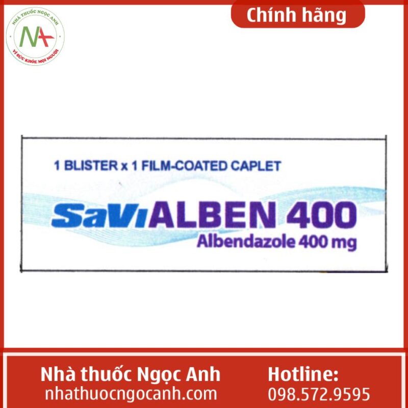 Thuốc SaViAlben 400 là thuốc gì, giá bao nhiêu, mua ở đâu, tác dụng gì
