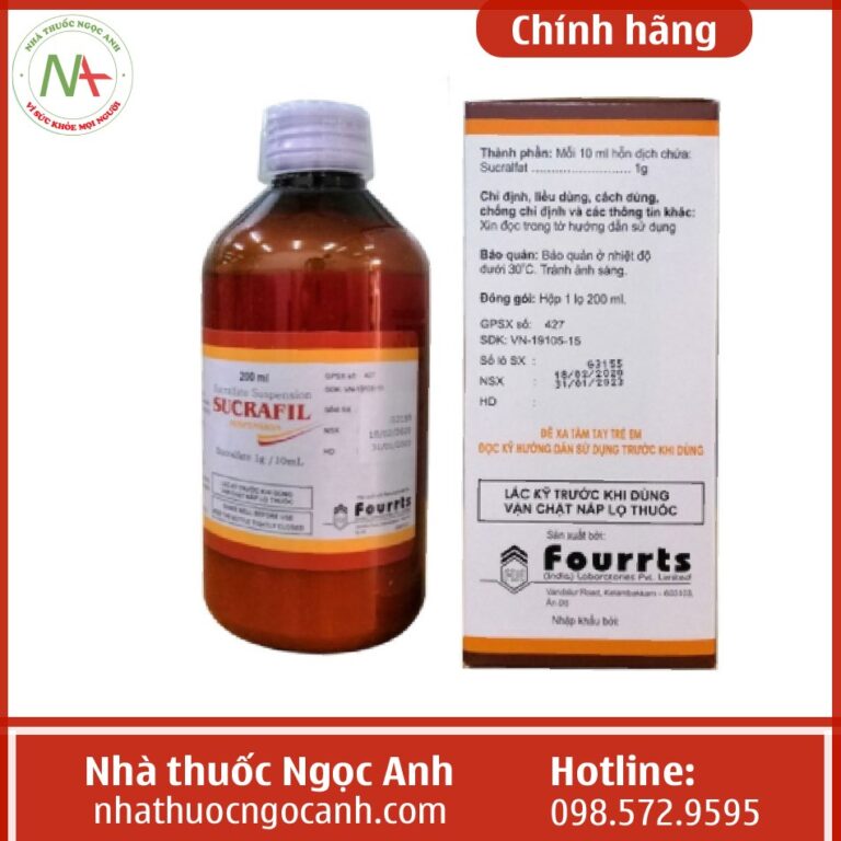 Thuốc Sucrafil Suspension 200ml là thuốc gì, mua ở đâu, giá bao nhiêu?