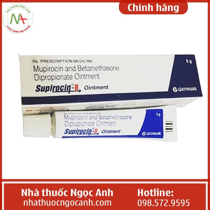 Thuốc Supirocin-B Ointment glenmark 5g giá bao nhiêu, mua ở đâu