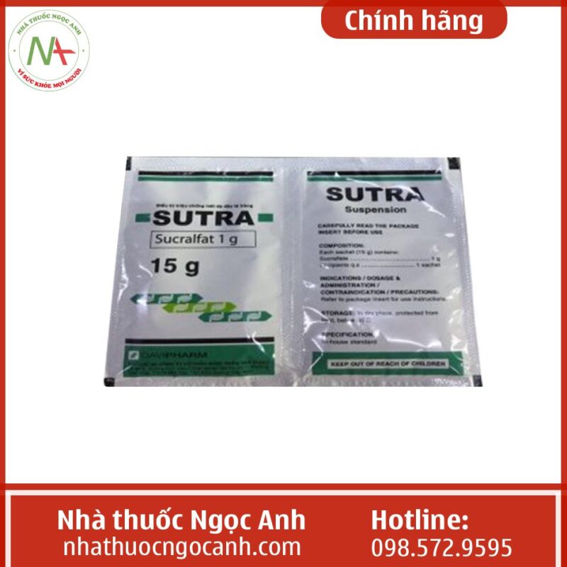 Thuốc Sutra 1g davi 20 gói có tác dụng gì, mua ở đâu, giá bao nhiêu