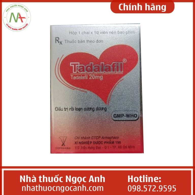 Thuốc Tadalafil 20mg Armephaco là thuốc gì, mua ở đâu, giá bao nhiêu?