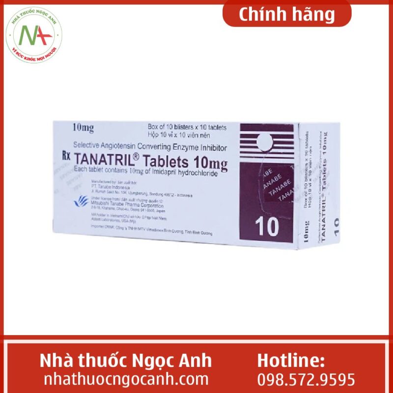 Thuốc Tanatril Tablets 10mg là thuốc gì, mua ở đâu, giá bao nhiêu?