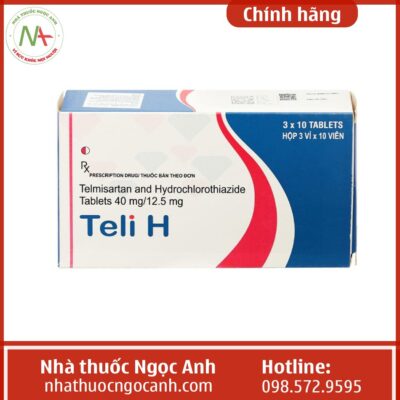 Thuốc Teli H (telmisartan+hydroclorothiazid) mua ở đâu, giá bao nhiêu?