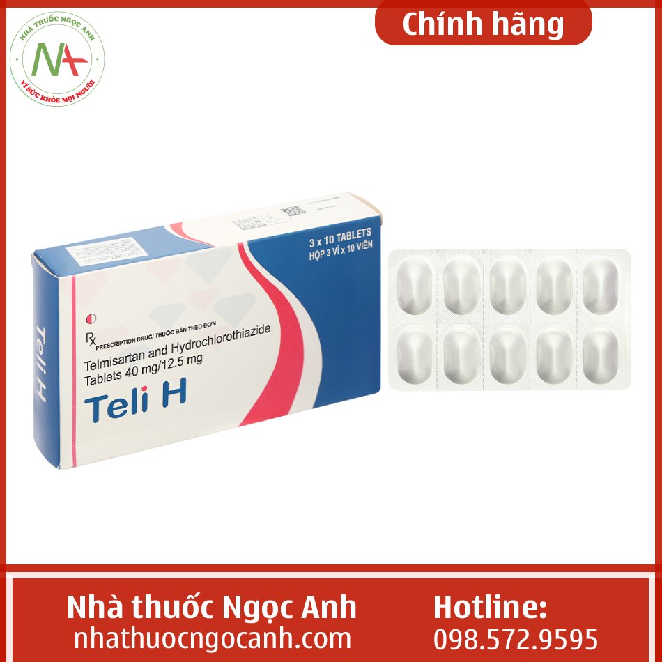 Thuốc Teli H (telmisartan+hydroclorothiazid) mua ở đâu, giá bao nhiêu?
