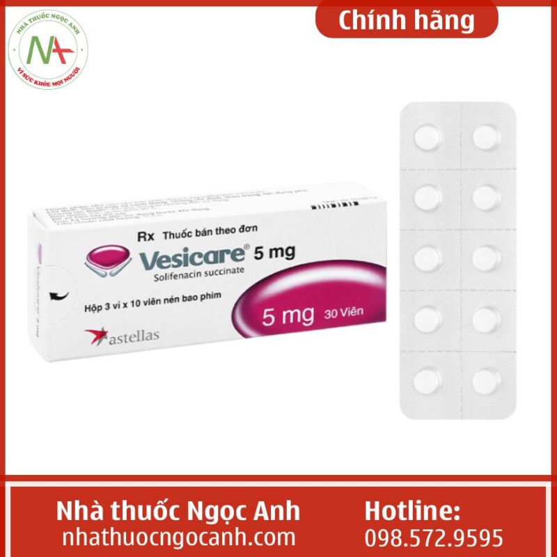 Thuốc Vesicare 5mg là thuốc gì, chữa bệnh gì, giá bao nhiêu, mua ở đâu?