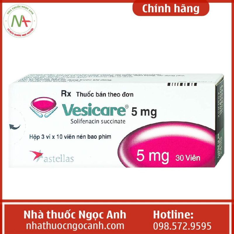 Thuốc Vesicare 5mg là thuốc gì, chữa bệnh gì, giá bao nhiêu, mua ở đâu?