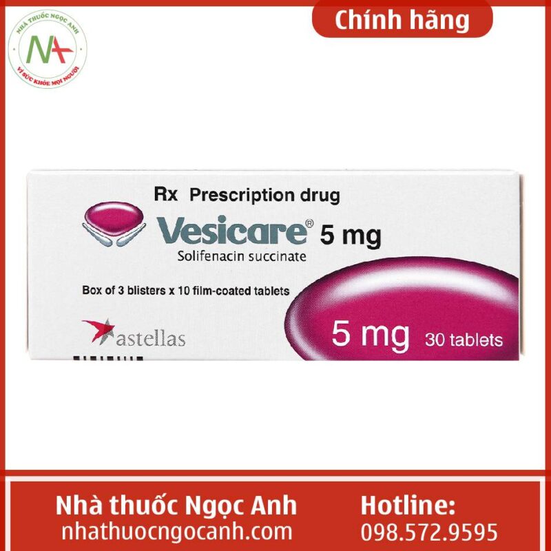 Thuốc Vesicare 5mg là thuốc gì, chữa bệnh gì, giá bao nhiêu, mua ở đâu?
