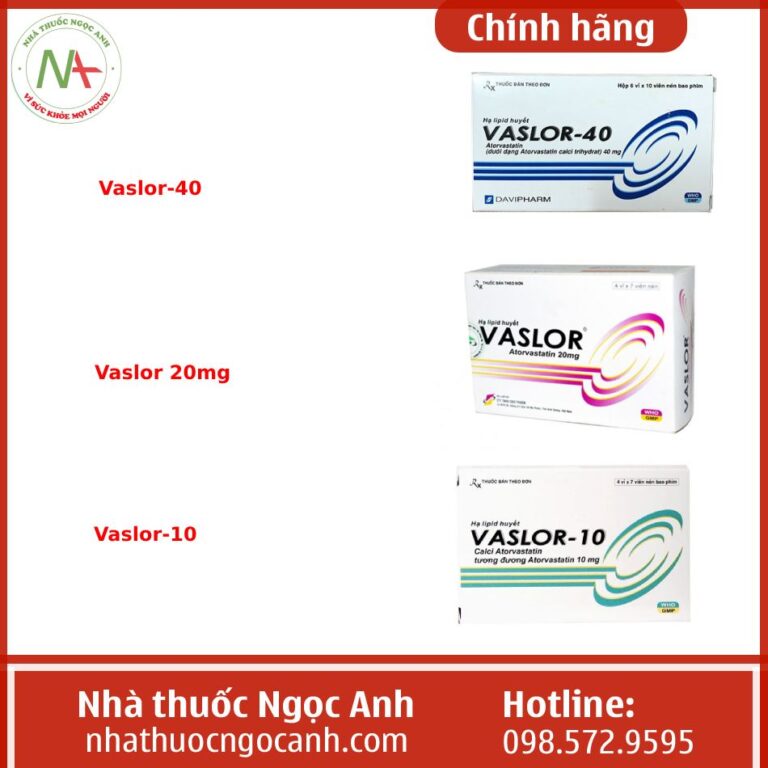 Thuốc Vaslor Atorvastatin 20mg là thuốc gì, mua ở đâu, giá bao nhiêu