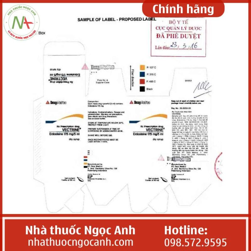 Thuốc Vectrine 175mg/5ml Dry Syrup giá bao nhiêu, mua ở đâu?