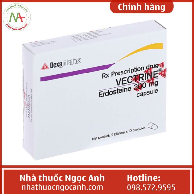 Thuốc tiêu đờm Vectrine 300mg Capsule giá bao nhiêu, mua ở đâu?