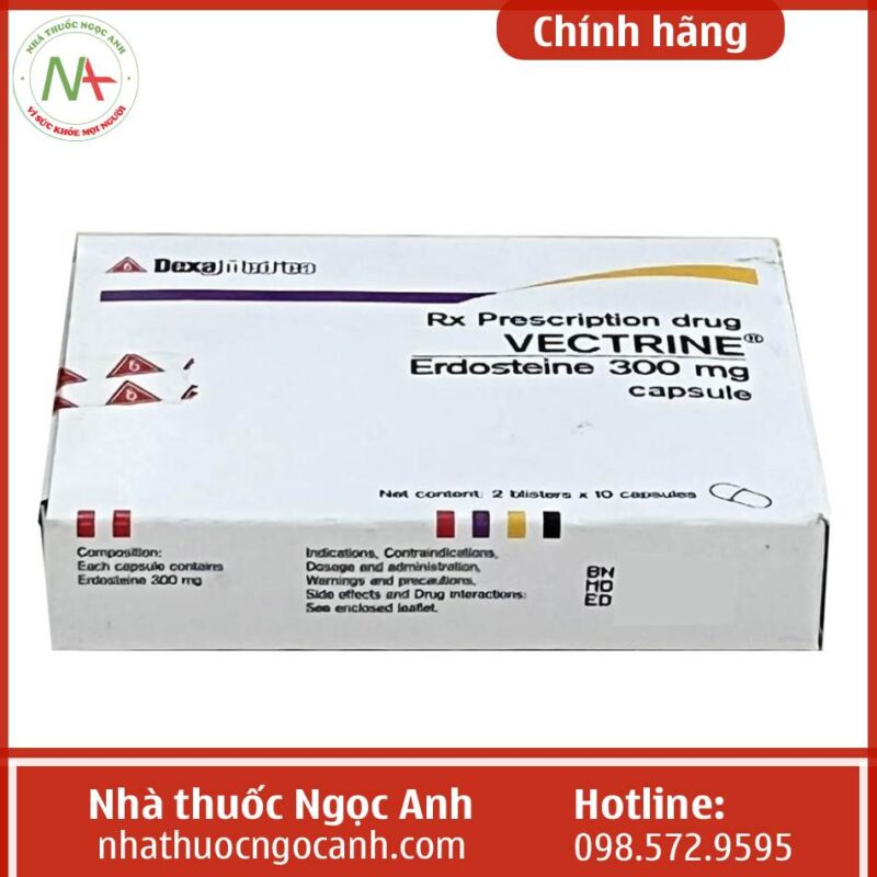 Thuốc tiêu đờm Vectrine 300mg Capsule giá bao nhiêu, mua ở đâu?