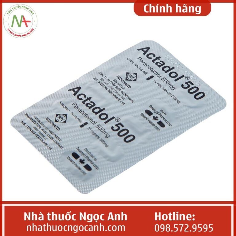 Thuốc Actadol 500 Medipharco là thuốc gì, mua ở đâu, giá bao nhiêu